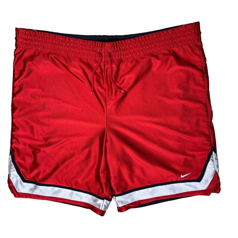 Nike Vtg Y2k Basketball Shorts Reversible Red Black A… - Gem